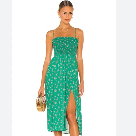 RESA | Dresses | Resa Ashley Midi Green Dress | Poshmark
